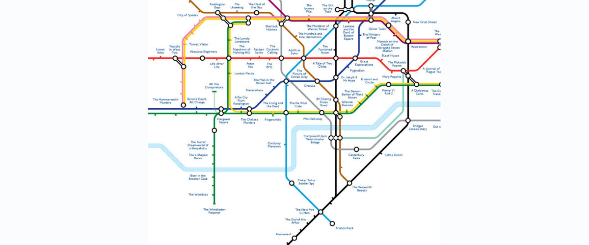 Literary London Tube Map - London Guided Walks